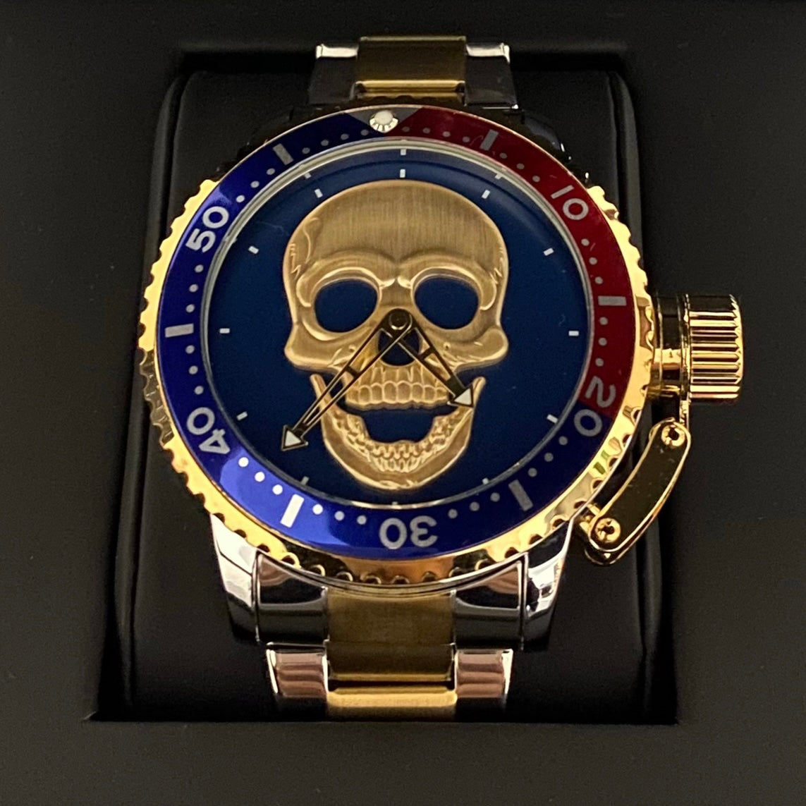 RELOJ PARA HOMBRE | BLUE ROCK SKULL – SKULLBORNED